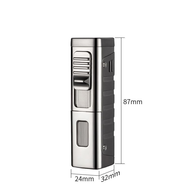 New Gas Lighter, Triple Windproof Flame, Reusable, Easy to Carry, Suitable for Father's Boyfriend As A, Daily Use (Color : C3)