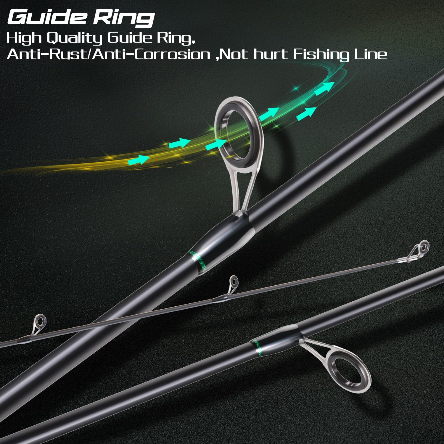 Sougayilang Spinning Fishing Rod Reel Combo,Two Pieces Pole with Super Smooth and Powerful Spinning Reel for Freshwater