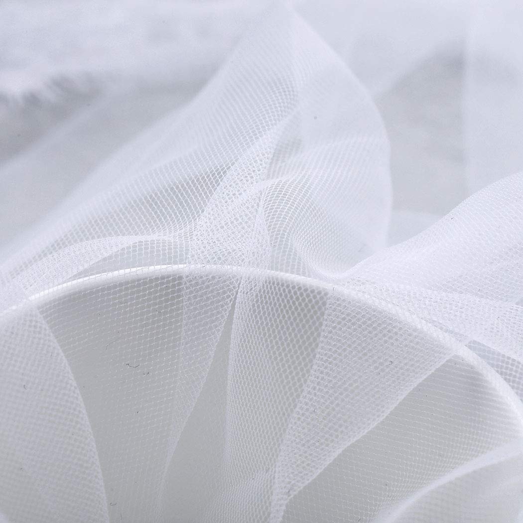 Olbye Women’s Wedding Veil 108 Inch Cathedral Veil Single Tier 1T Long Veils for Brides Soft Sheer Ivory Veil (Light Ivory)