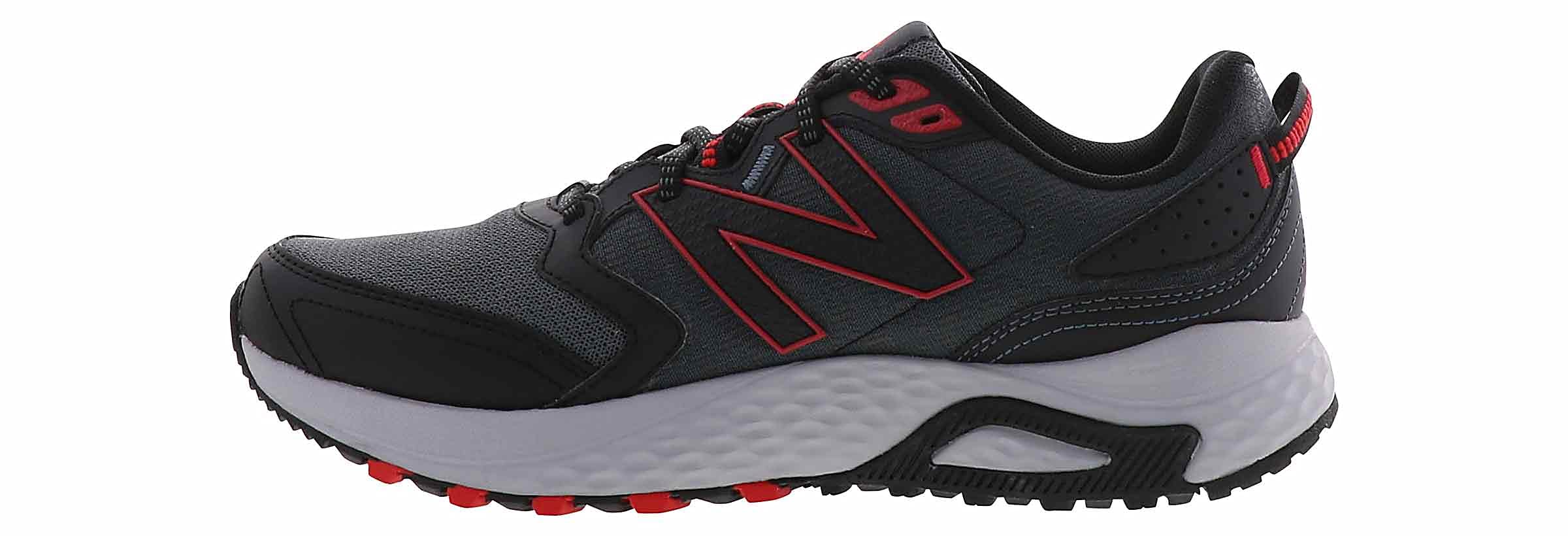 New Balance Men's 410 V7 Running Shoe, Ocean Grey/Black/Velocity Red, 12 X-Wide