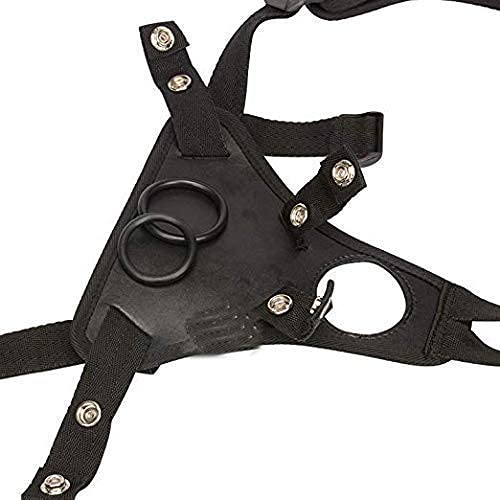 Strapless Strapon Harness for for Adult Women Men Beginners Wearable (Black). (02)