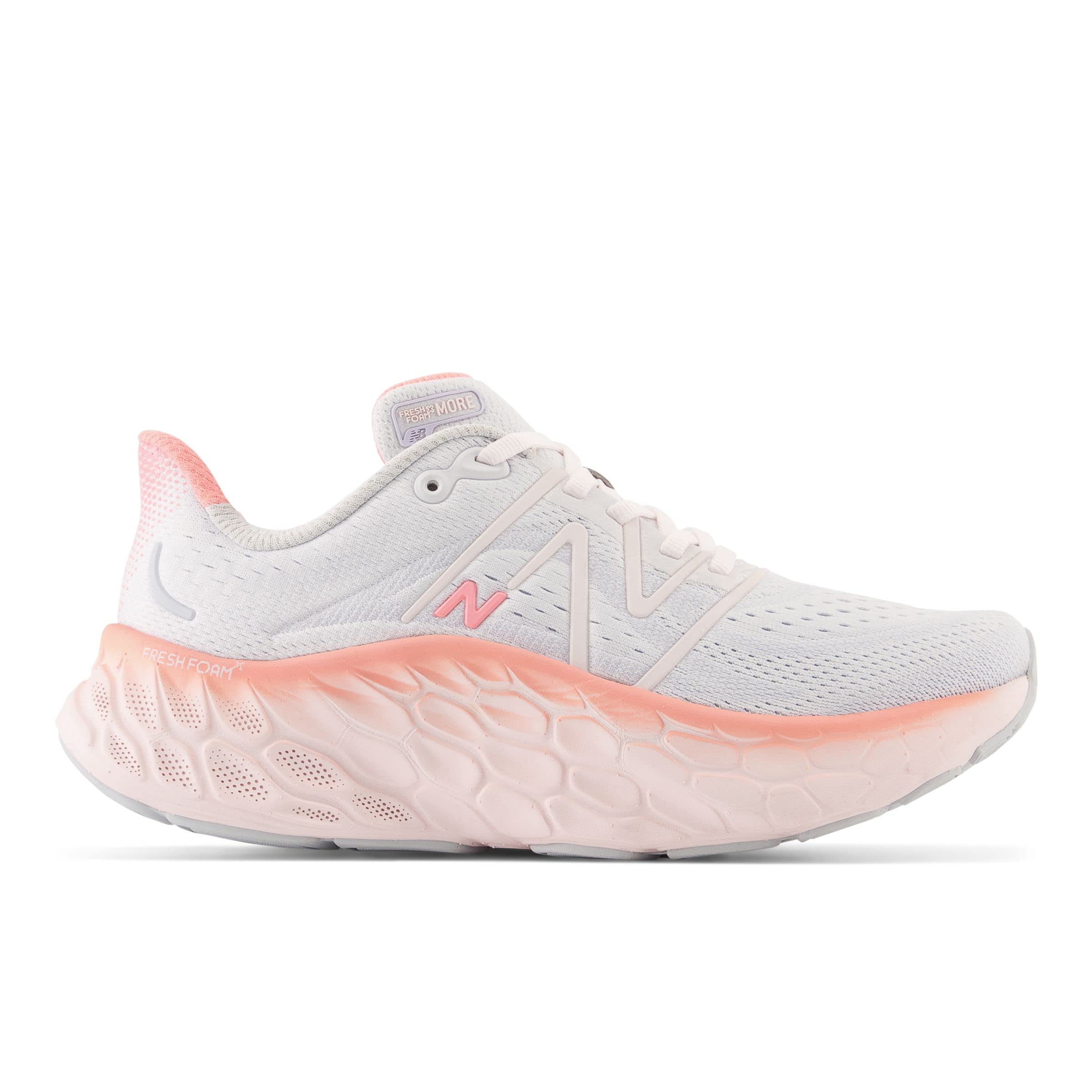 New Balance Women's WMORV4 Running Shoe, QUARTZ GREY/WASHED PINK/GRAPEFRUIT, 7