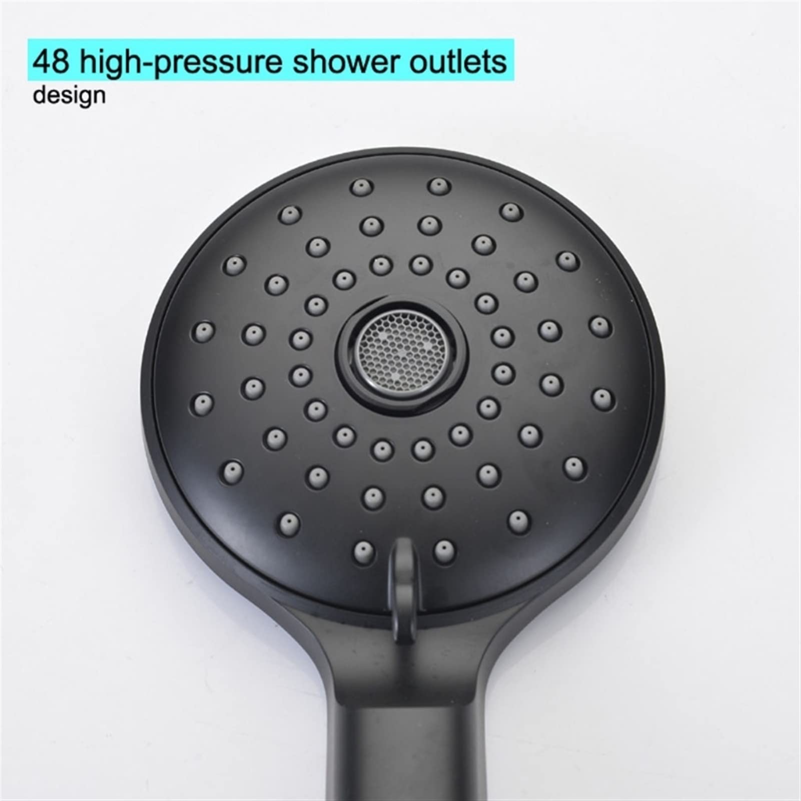 Metal Bathroom Hand Held Black Shower Head With Long Hose High Pressure Massage Hand Held Shower Head Kit shower head