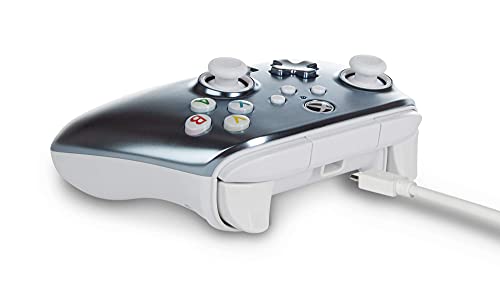 PowerA Enhanced Wired Controller for Xbox Series X|S - Metallic Ice, Gamepad, Wired Video Game Controller, Gaming Controller, Xbox Series X|S, Xbox One - Xbox Series X (Renewed)
