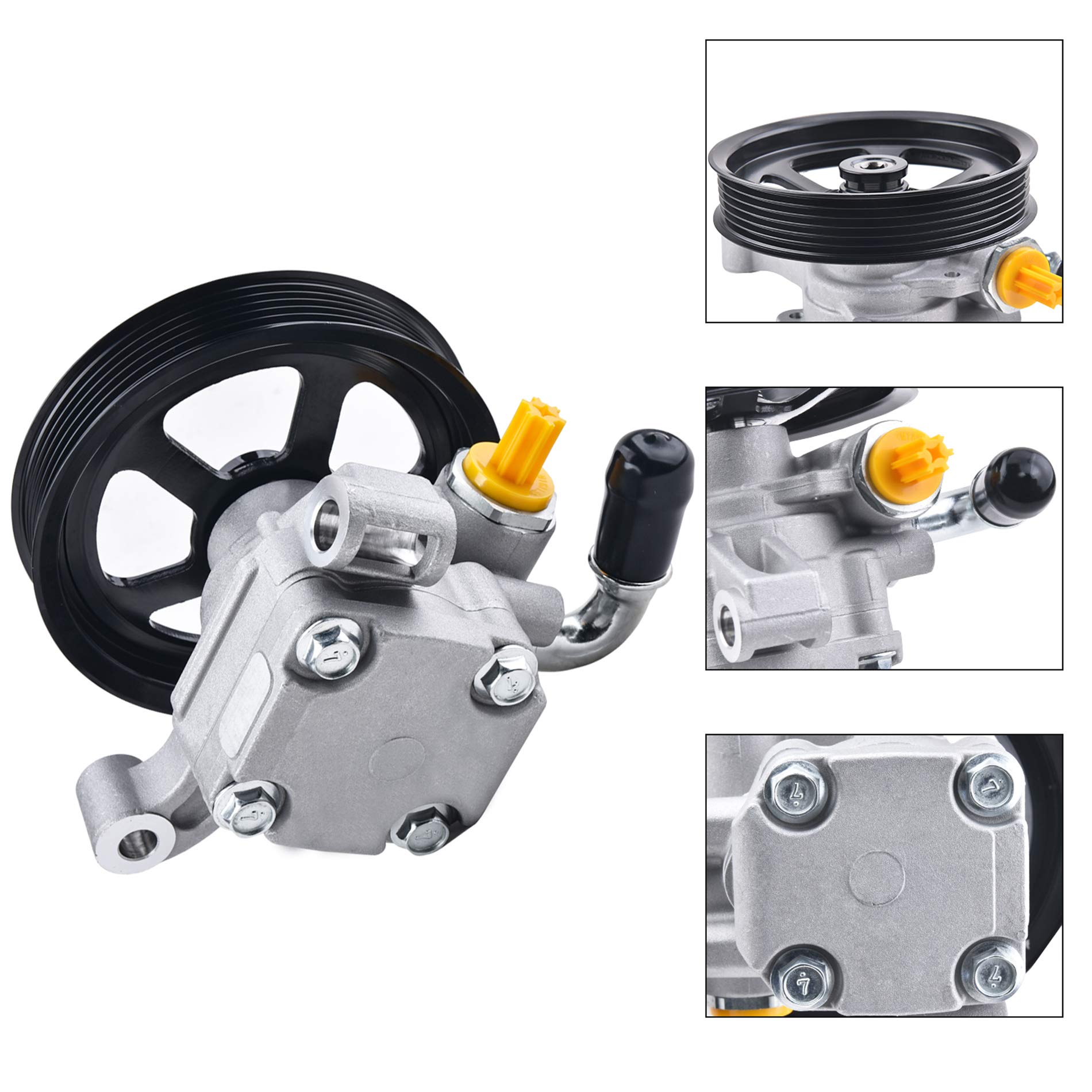 Power Steering Pump Compatible with 09-17 Chevrolet Traverse 3.6L V6, 07-16 GMC Acadia 3.6L V6 Replace for 20976855, 25775403,15285501