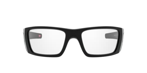 Oakley Men's OO9096 Fuel Cell Rectangular Sunglasses, Polished Black/Clear, 60 mm