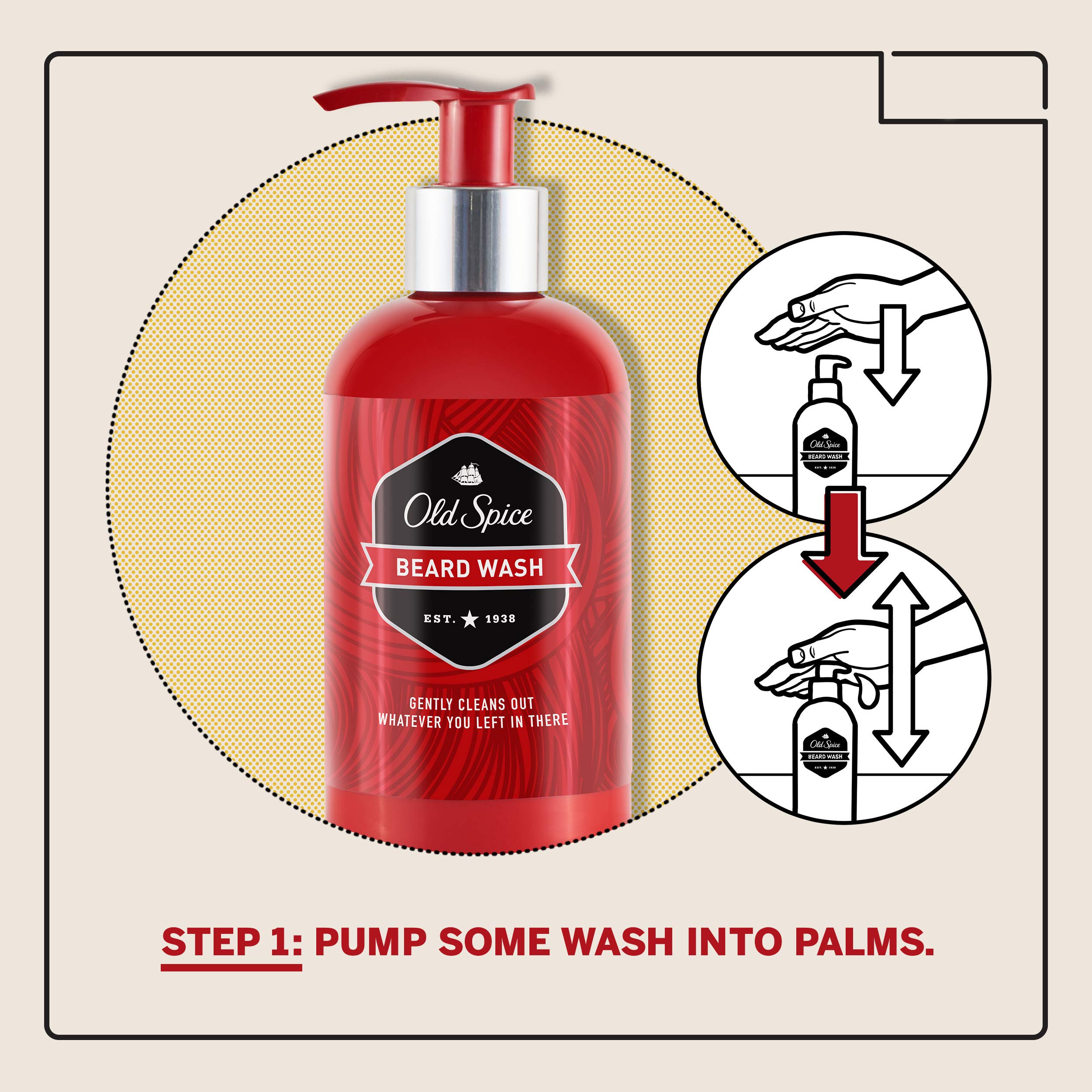 Old Spice, Beard Wash + Leave In Conditioner for Men, Beard Care & Grooming Kit, 6.8 oz + 5 oz