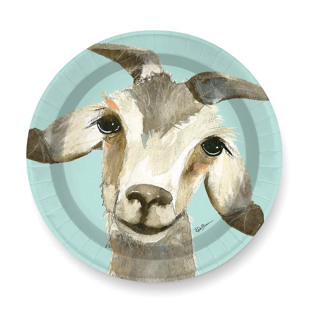 Paper Dessert Plates by Studio Oh! - Farm Animals - Pack of 16 Durable Weight & Microwave-Safe Plates with Full-Color Art - for Everyday & All Occasions
