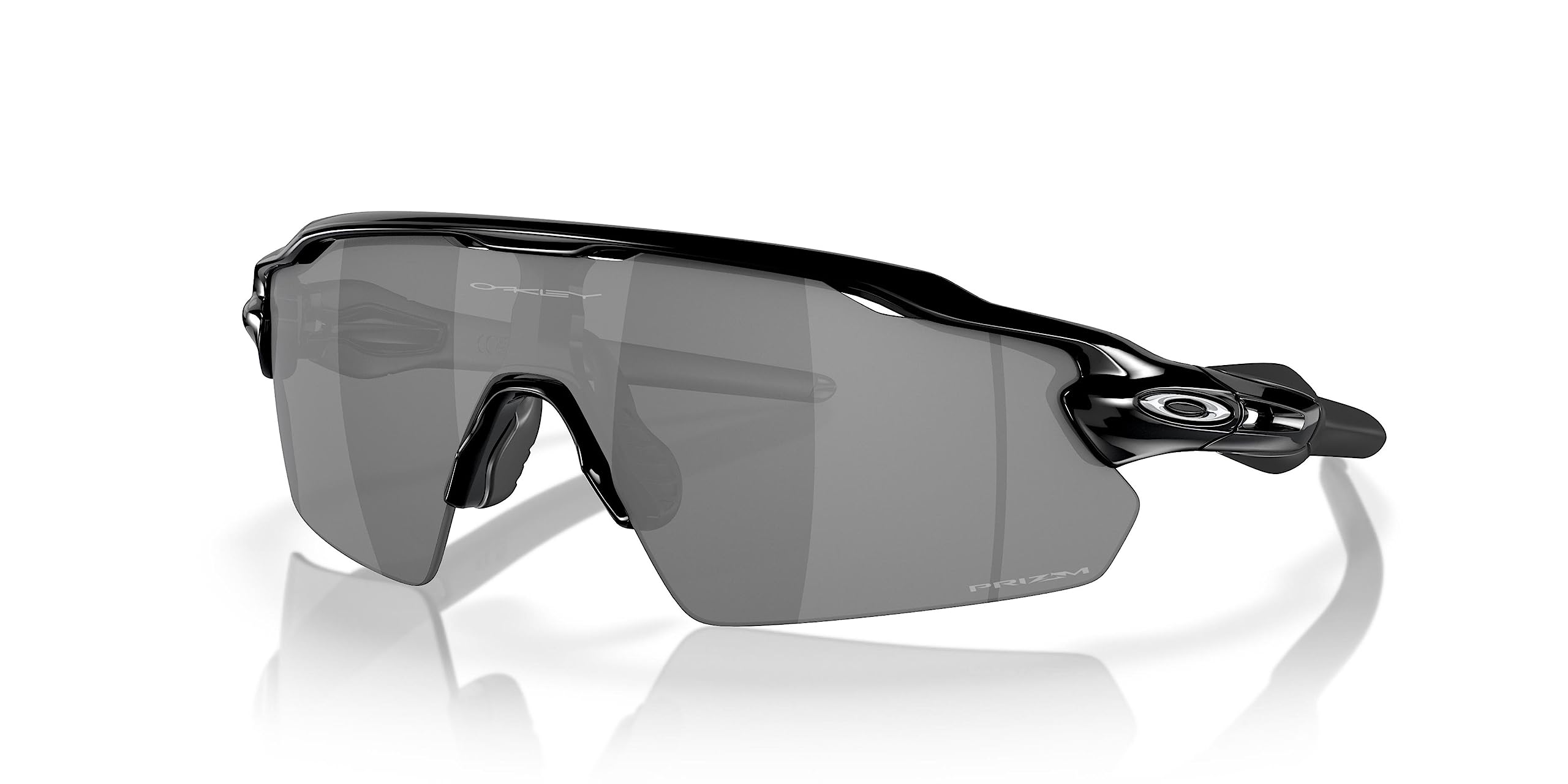 Oakley Men's OO9211 Radar EV Pitch Rectangular Sunglasses, Polished Black/Prizm Black, 38 mm