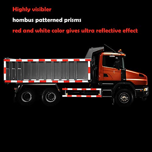 WONDER POINT 2" X 164FT DOT-C2 Reflective Tape -6" Red x 6" White Waterproof Reflector Conspicuity TapeĀ - Safety Sticker Strips for Trailers, Cars, Trucks, Warning Tape Automative Accessories
