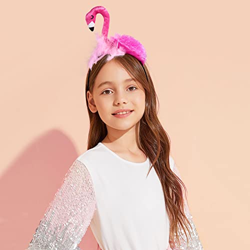 PRETYZOOM Hawaii Flamingo Headband Creative Flamingo Headdress for Hawaii Carnival Tropical Party Hair Accessory