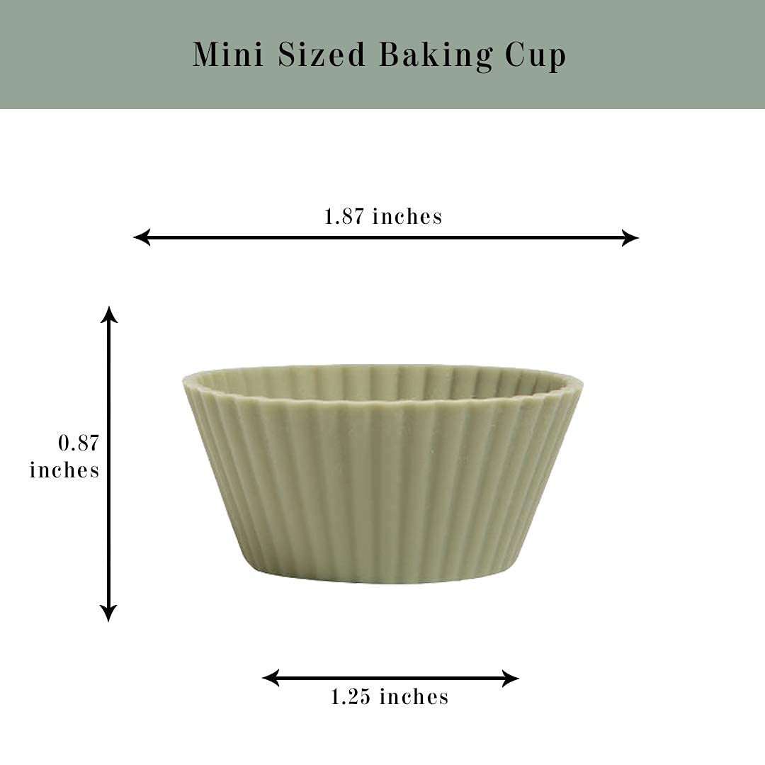 The Silicone Kitchen Reusable Silicone Baking Cups - The Signature Collection Bundle, Non-Toxic, BPA Free, Dishwasher Safe (24 Regular, 12 Jumbo, 24 Mini))