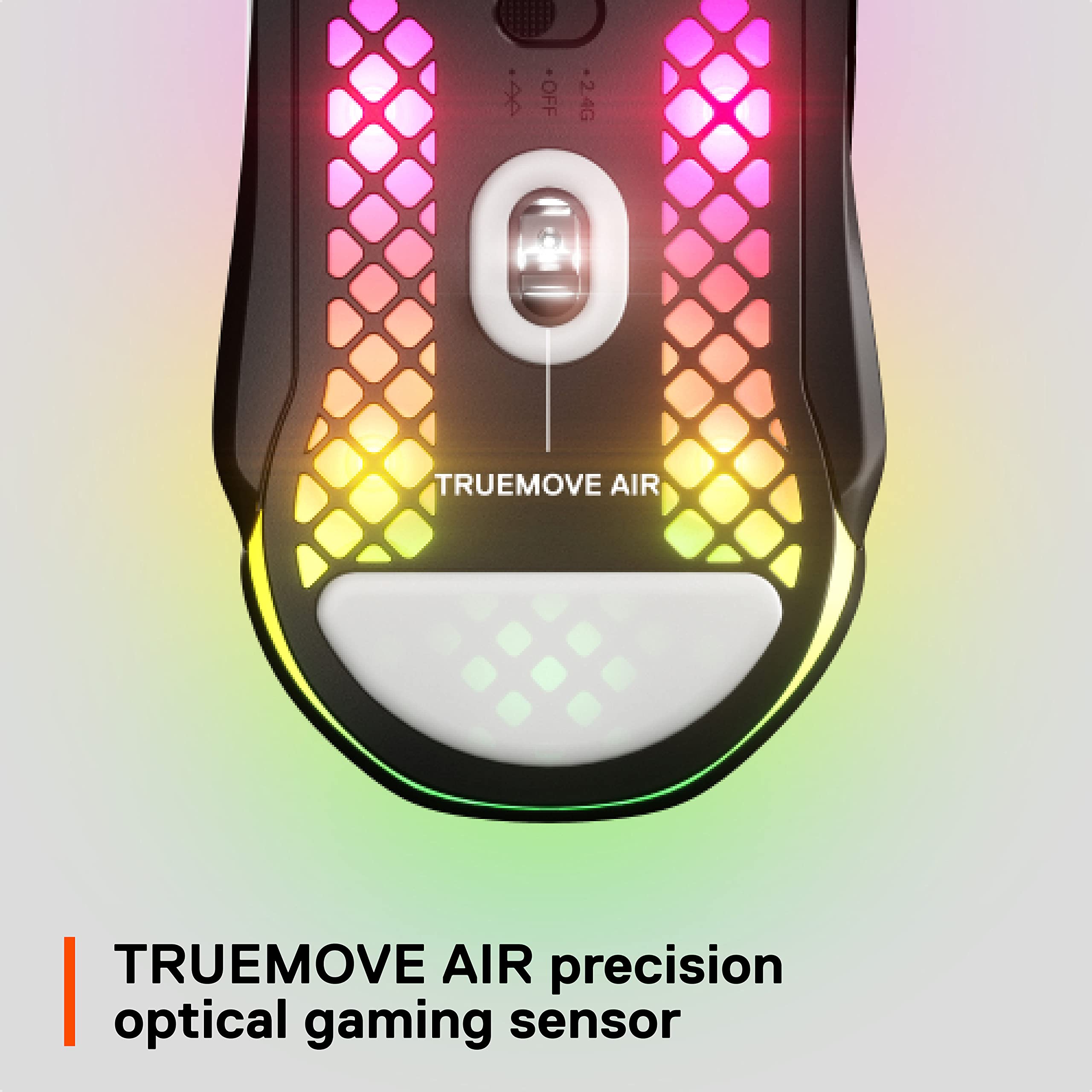 SteelSeries Aerox 5 Wireless Ergonomic 9-button TrueMove Air Sensor 18000 CPI Ultra-Lightweight Design Gaming Mouse - Black (Renewed)
