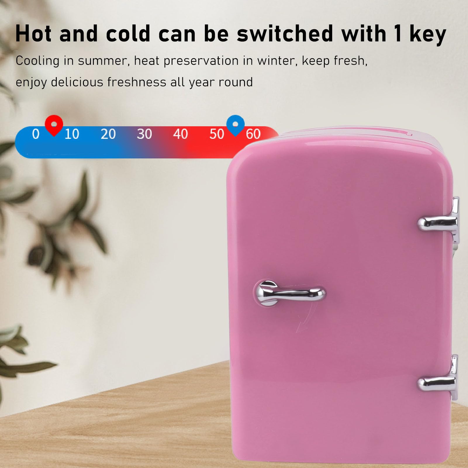 Oumefar Cosmetic Makeup Mini Fridge, Skincare Fridge Noiseless 36W for Bedroom (US Plug)