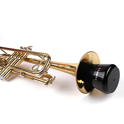 Pampet Lightweight Practice Trumpet Mute Silencer,Trumpet Straight Mute (Black)