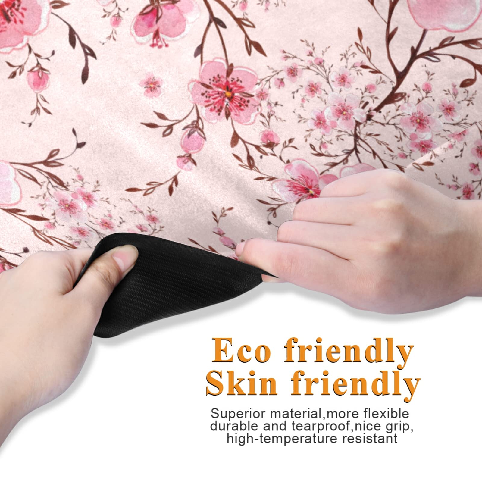 Pink Cherry Blossom Yoga Mat Cover, Non Slip Exercise Mat Cover High Performance Grip, Coming with Carry Bag(6cr8a)
