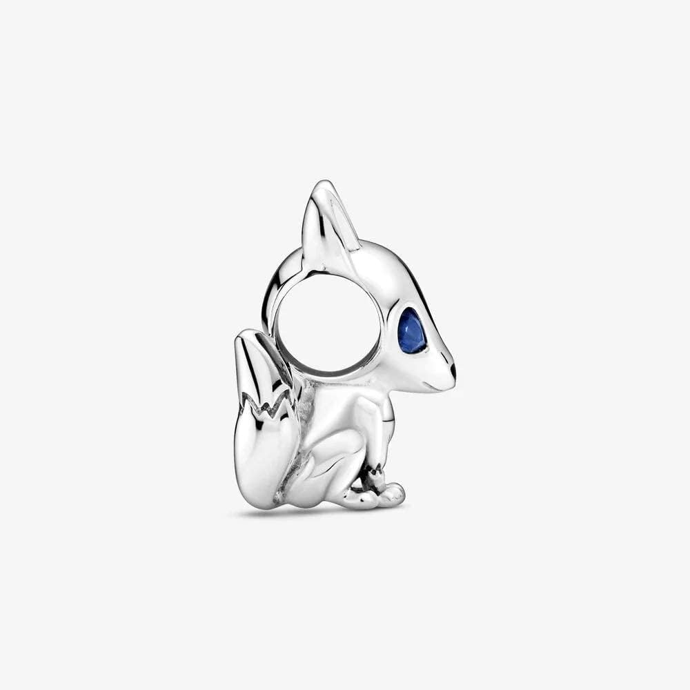 PANDORA Blue-Eyed Fox, Blue Crystal & Black