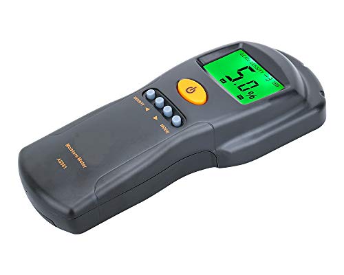 Wood Moisture Meter, Lumber Damp Detector, Moisture Content Tester with LCD Display, Range 2%~70%, Suitable for Measuring The Containing Water of Wood, Bamboo, Paper & Herbals