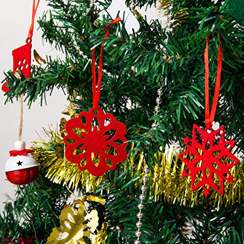 Naler 36 Pieces Christmas Felt Ornament Set - Includes Reindeer, Snowflake, Angel, Glove - Cute Hanging Ornaments for Christmas Tree Decorations