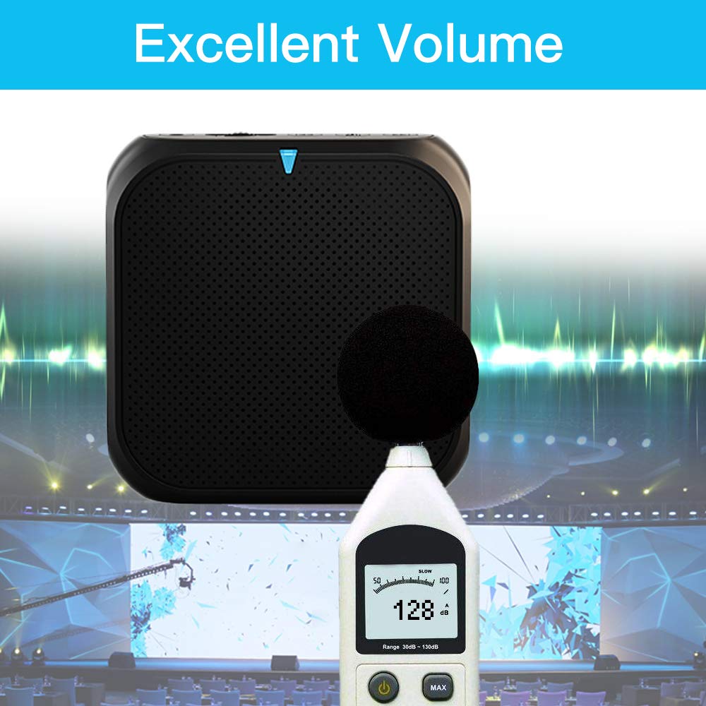 Portable Rechargeable Mini Voice Amplifier with Wired Microphone Headset and Waistband, Classroom Microphone and Speaker for Teachers, Singing, Coaches, Training, Presentation, Tour Guide