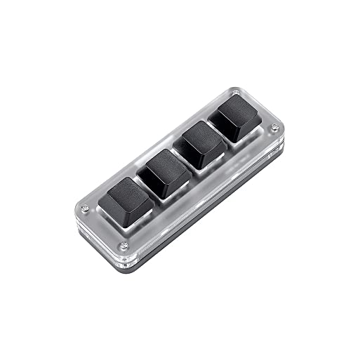 WEST POINT SNAIL Mini Mechanical Keyboard, 3 Key RGB Custom Keypad with Smart Knob Hot-swap Switch for Macro Programming Gaming (Color : B, Size : Blue Switch)
