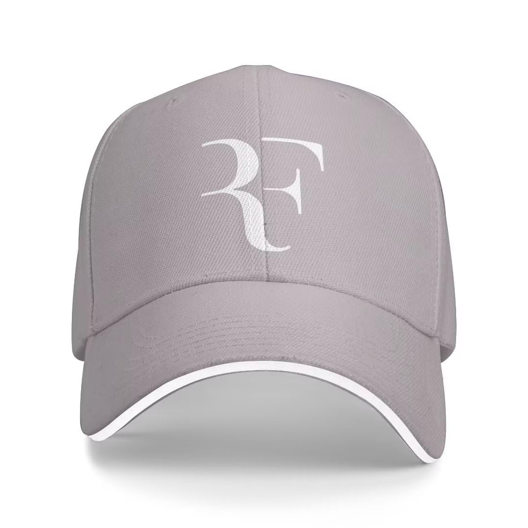 ROGER FEDERER Hat,Mens Wome's Trucker Cap Baseball Hats Unisex Adjustable Adult Sports Caps Gray