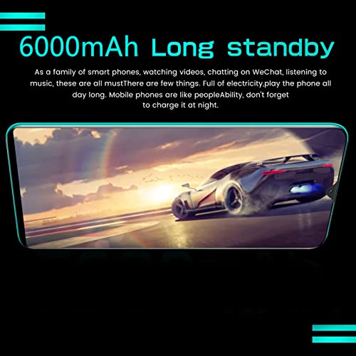 Yoidesu 10Pro 5G Unlocked Smartphone, Green 6in HD Screen 4GB RAM 32GB ROM Mobile Phone, Front 8MP Rear 16MP, 6000mAh Battery, Face Recognition, Dual SIM Cell Phone for Android 11 (US Plug)