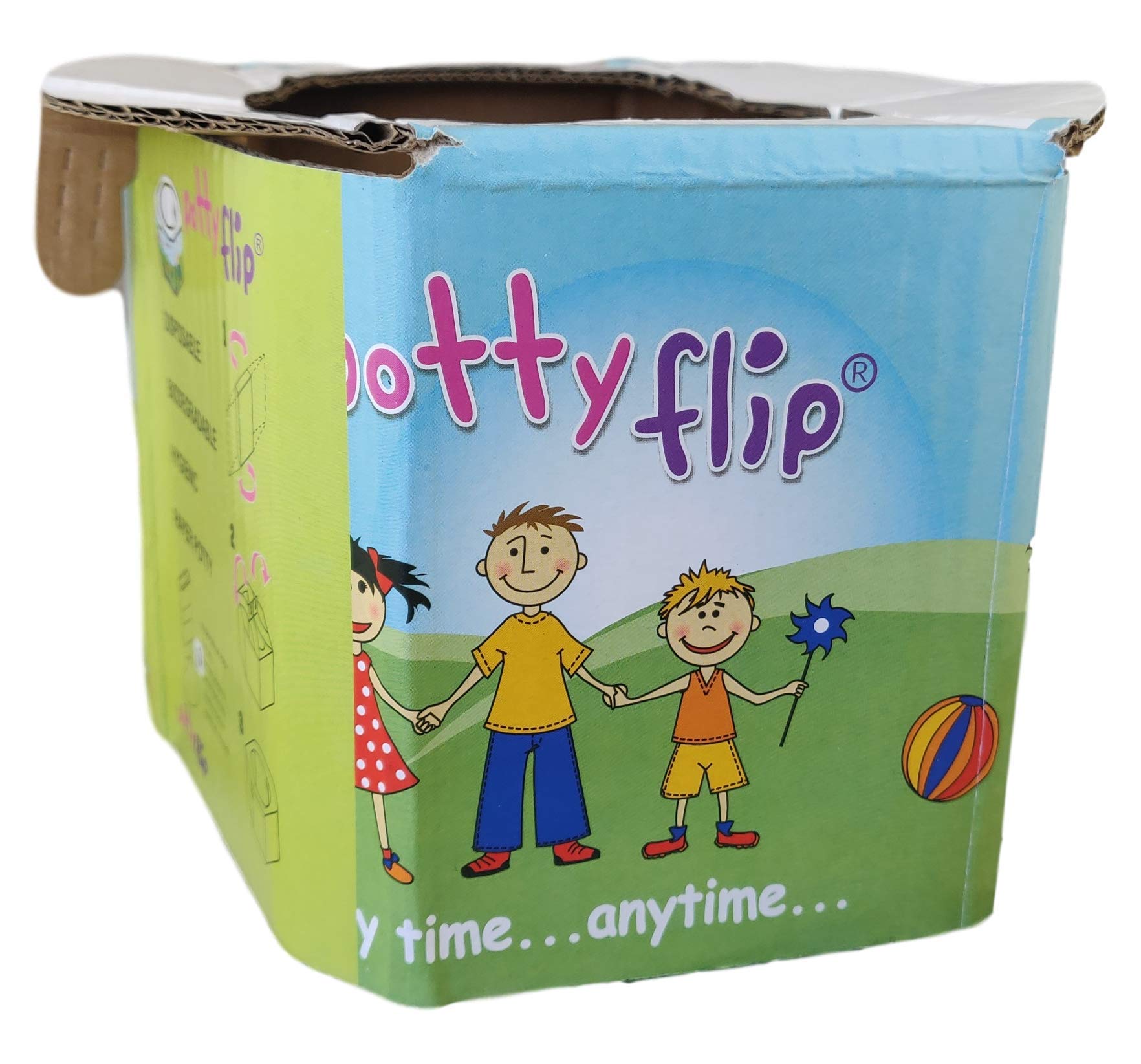Potty Flip Disposable Potty - 3 Pack - Portable Potty-Training Potty - Disposable Travel Potty - Toddler Potty Training Seat - Supports Children Up to 75lbs