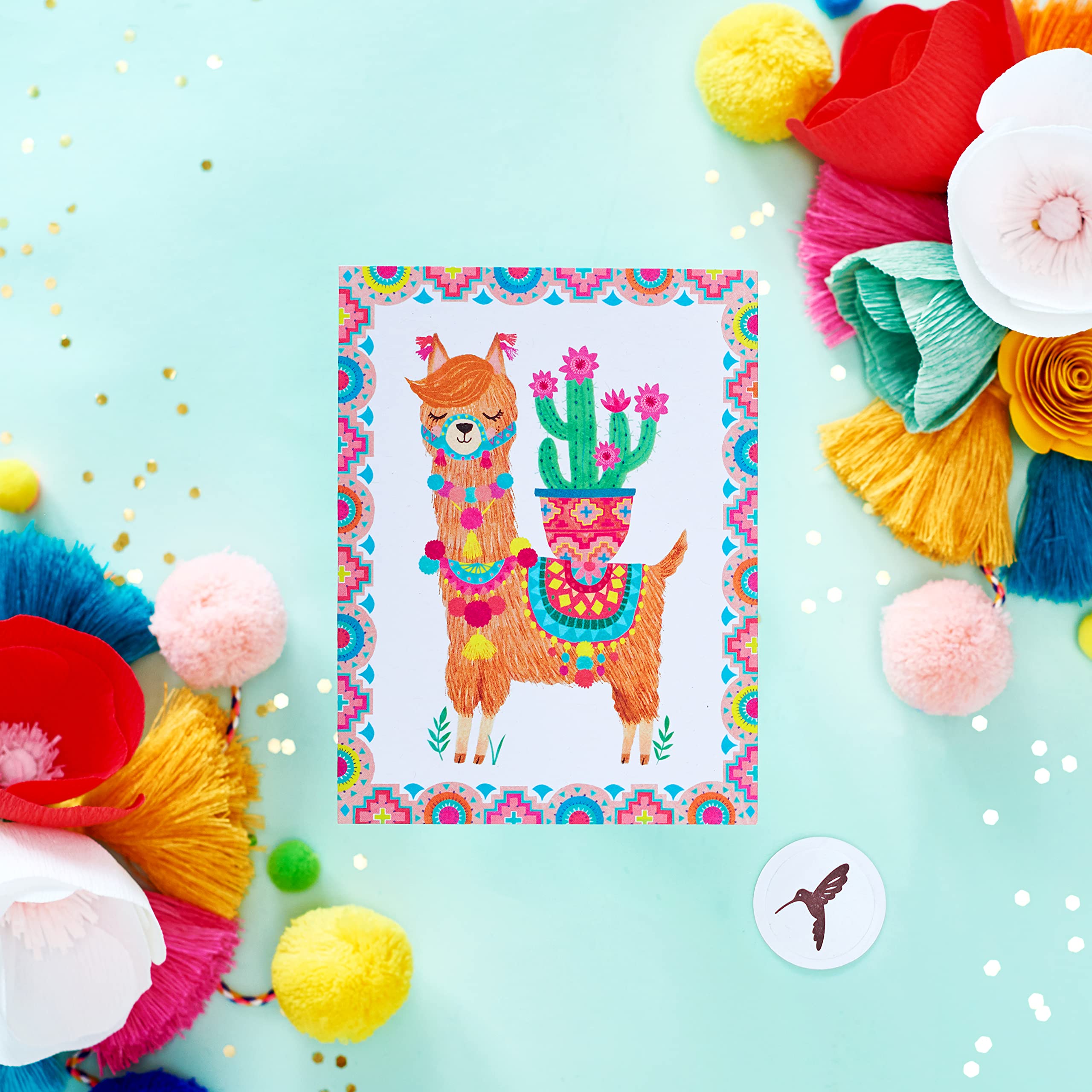 Papyrus Blank Cards with Envelopes, Llama (16-Count)