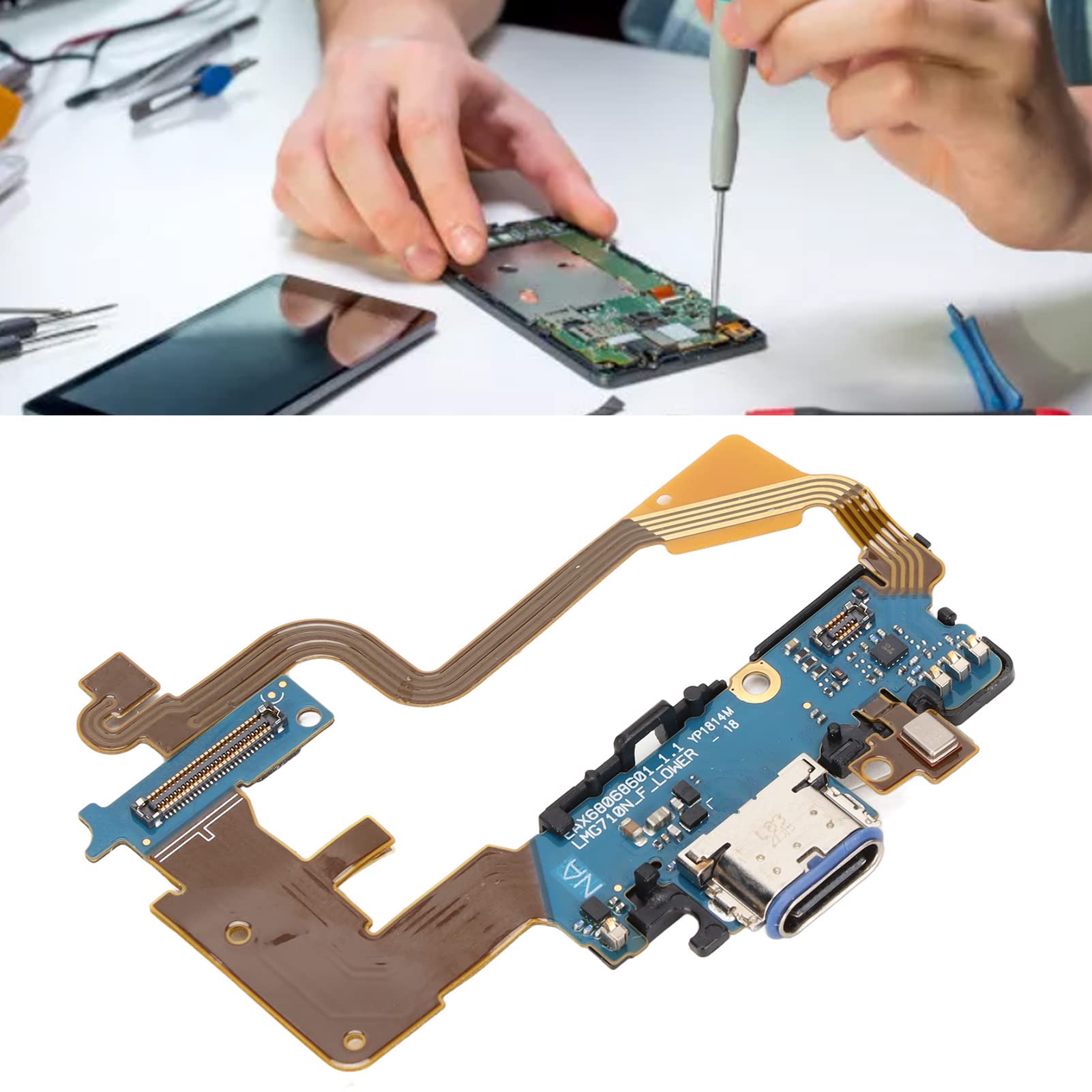 USB Charging Port Cable, Strict Testing Reliable Quality Precise Cutting USB Charging Interface for Phone Repairing