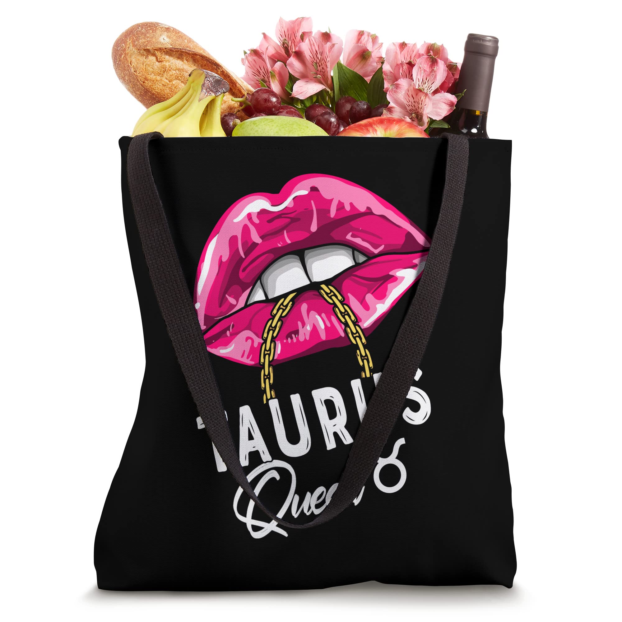 Pink Lips Taurus Queen Sexy Womens March APril Birthday Tote Bag