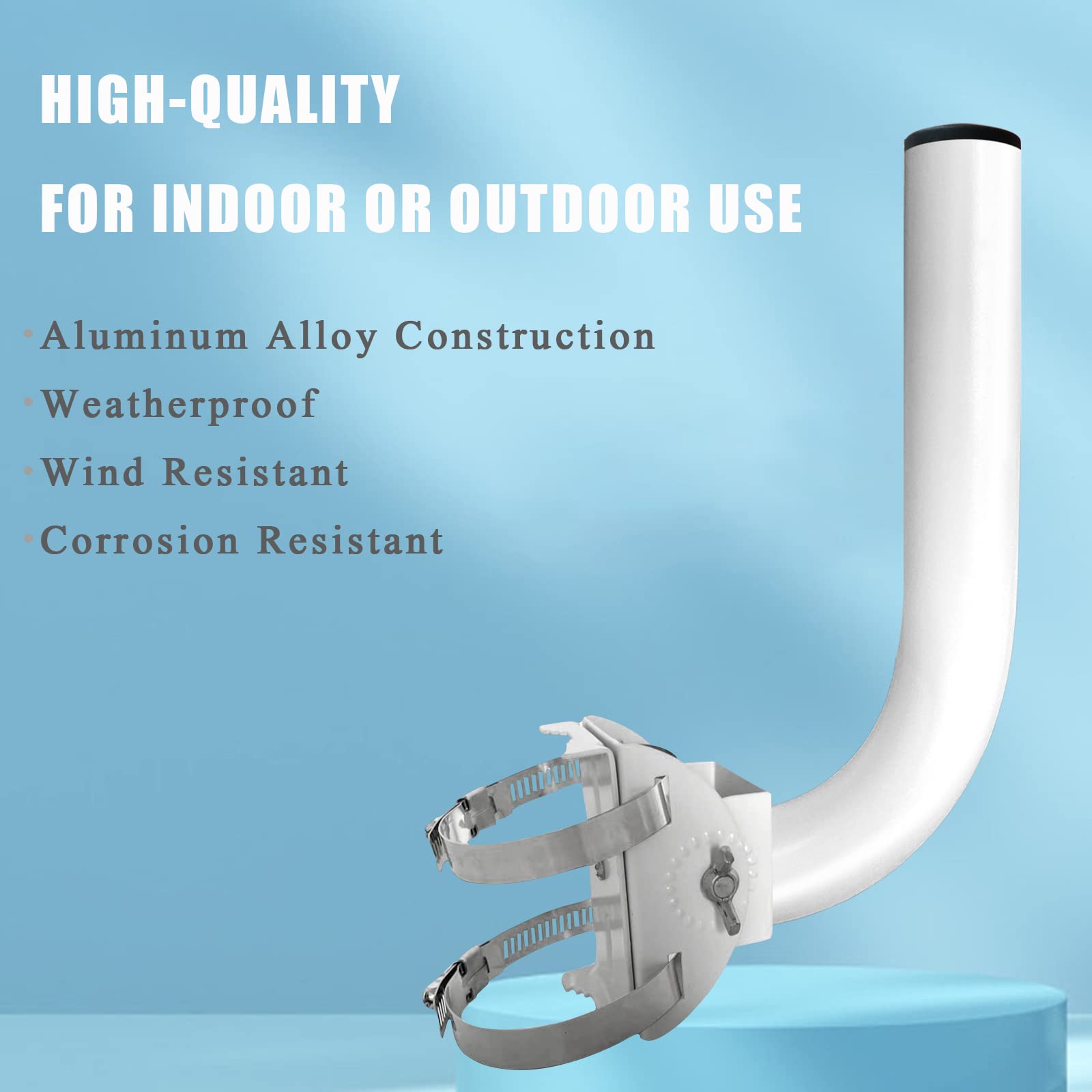 ZETECH Universal Antenna Mount, Antenna Pole and Wall Mount Bracket for Outdoor Antenna Weather Station Wireless Bridge Point to Point AP Access Point Client Bridge CPE
