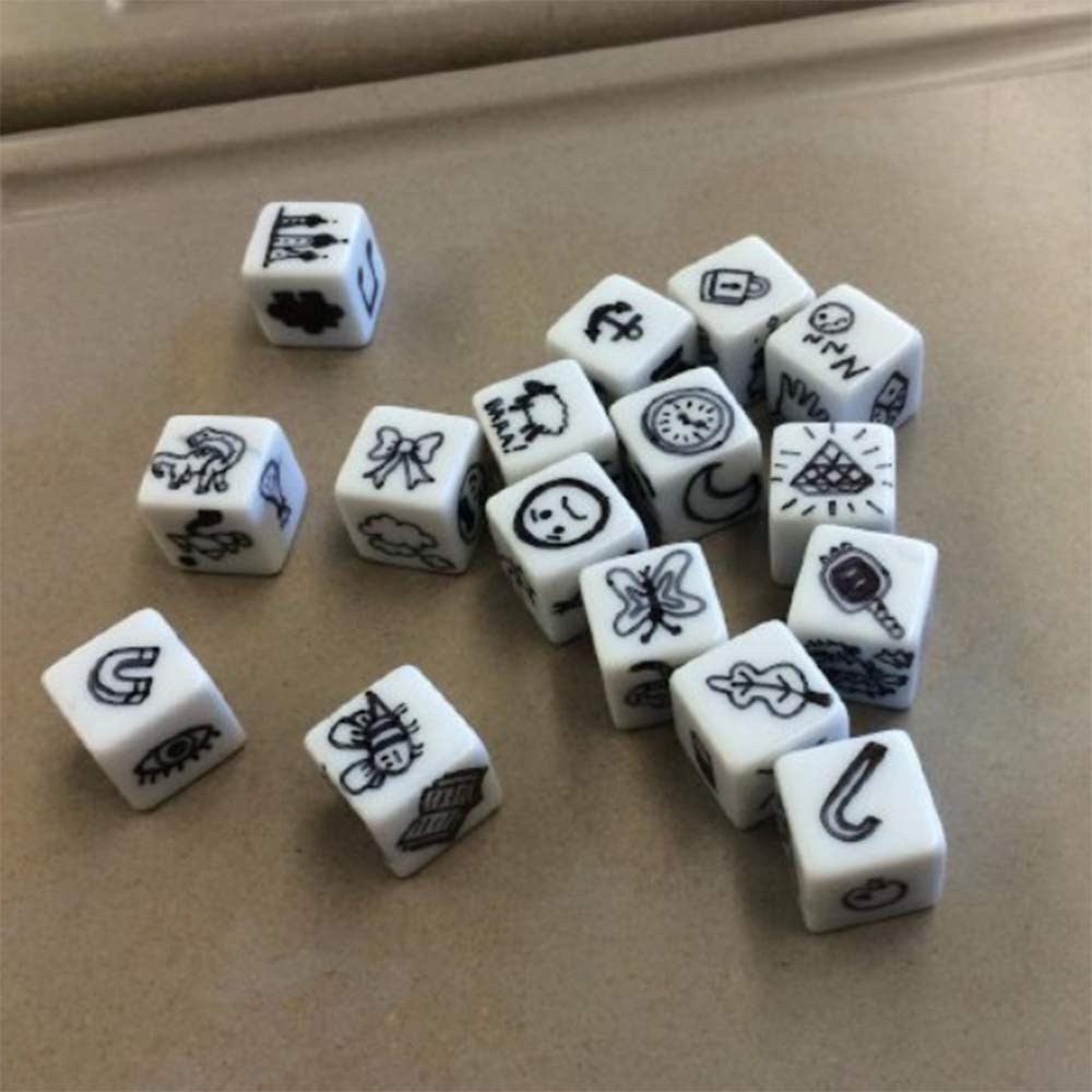 Nakimo 16MM Blank White Dice for Board Games, DIY, Fun, and Teaching, Pack of 48