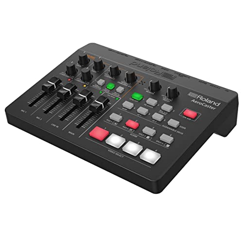 Roland AeroCaster Live Streaming System β Powerful Wireless Multi-Camera Production Solution with Hardware Controller/Audio Interface and Full-Featured iPad app (Black)