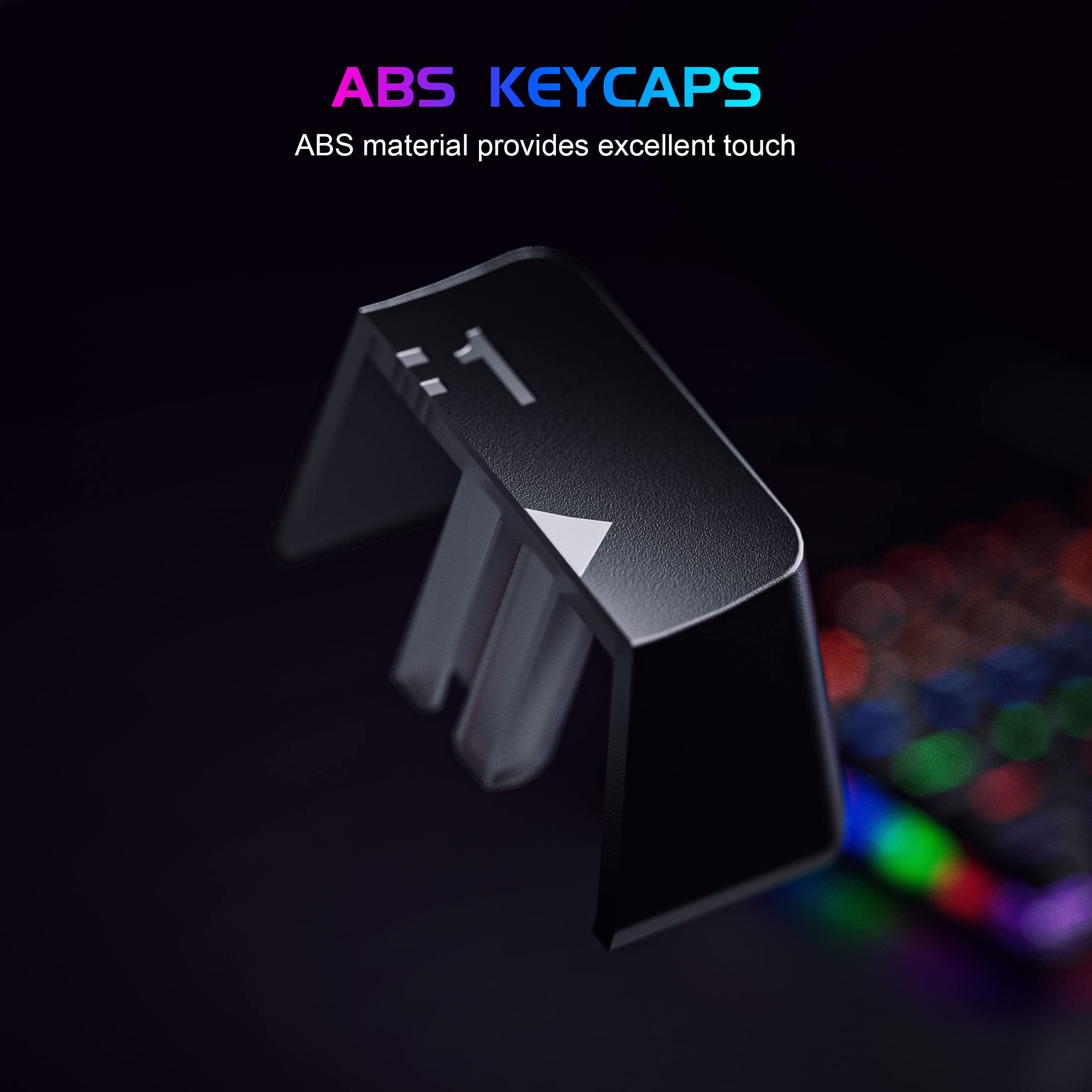 Punkston TK87 Mechanical Gaming Keyboard, RGB Rainbow LED Backlit TKL 87 Keys Anti-Ghosting PC Gaming Wired Keyboard for Windows/Mac (Red Switch, Black)