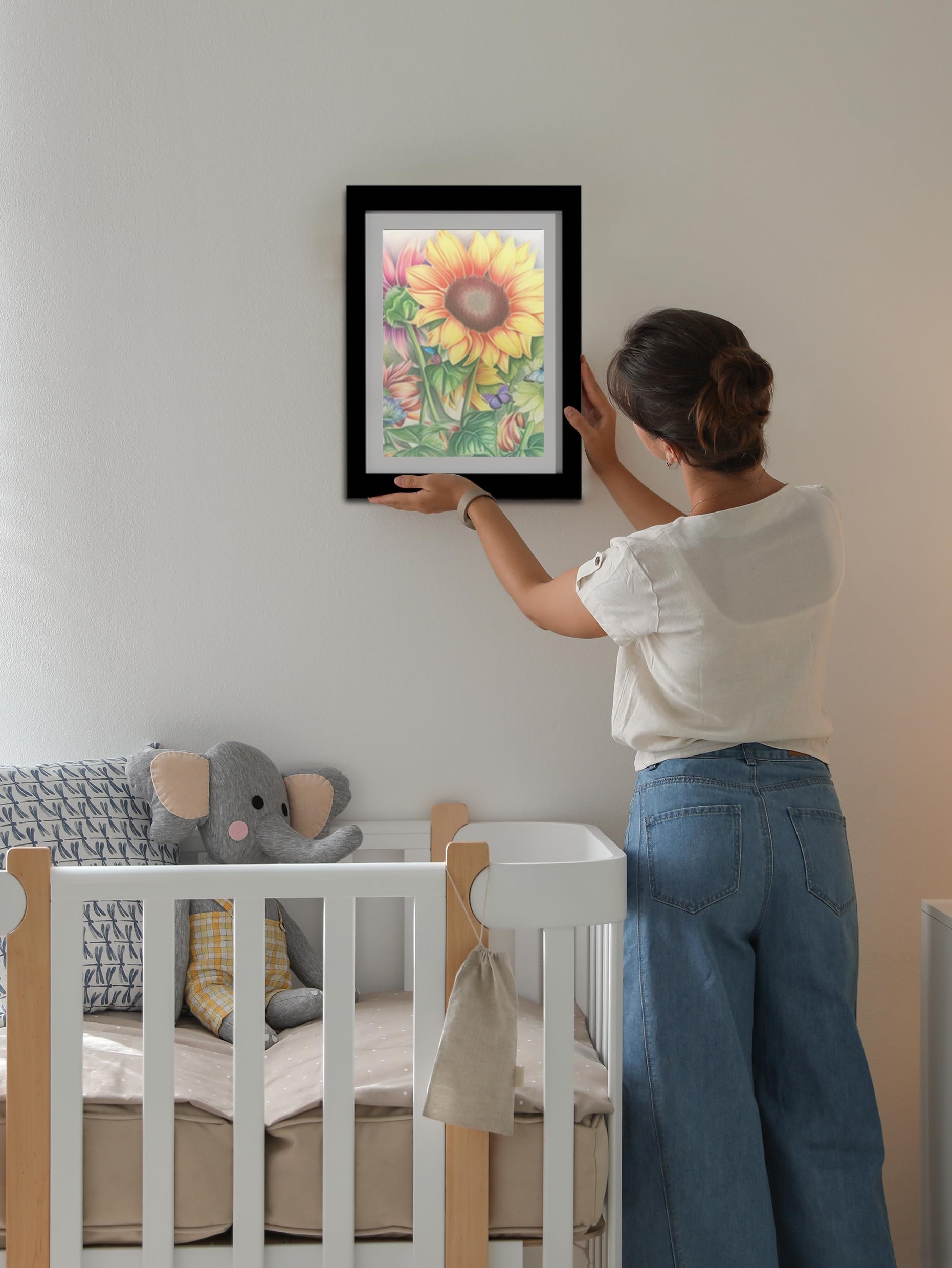 Orionstar Kids Art Frames, Artwork Picture Frames Changeable with Stand, Front Opening Picture Display Frames Holds 100 Paper Pcs, Artwork Display Storage Frames for Children, Desk, Home and Office,