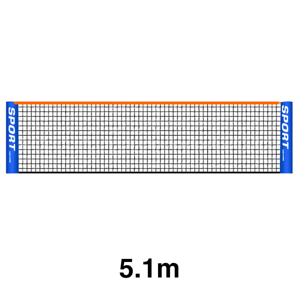 Saycker Portable Badminton Net Set Sport Training Foldable Badminton Tennis Net for Indoor Outdoor Backyard Court Beach(Size:5.1m)