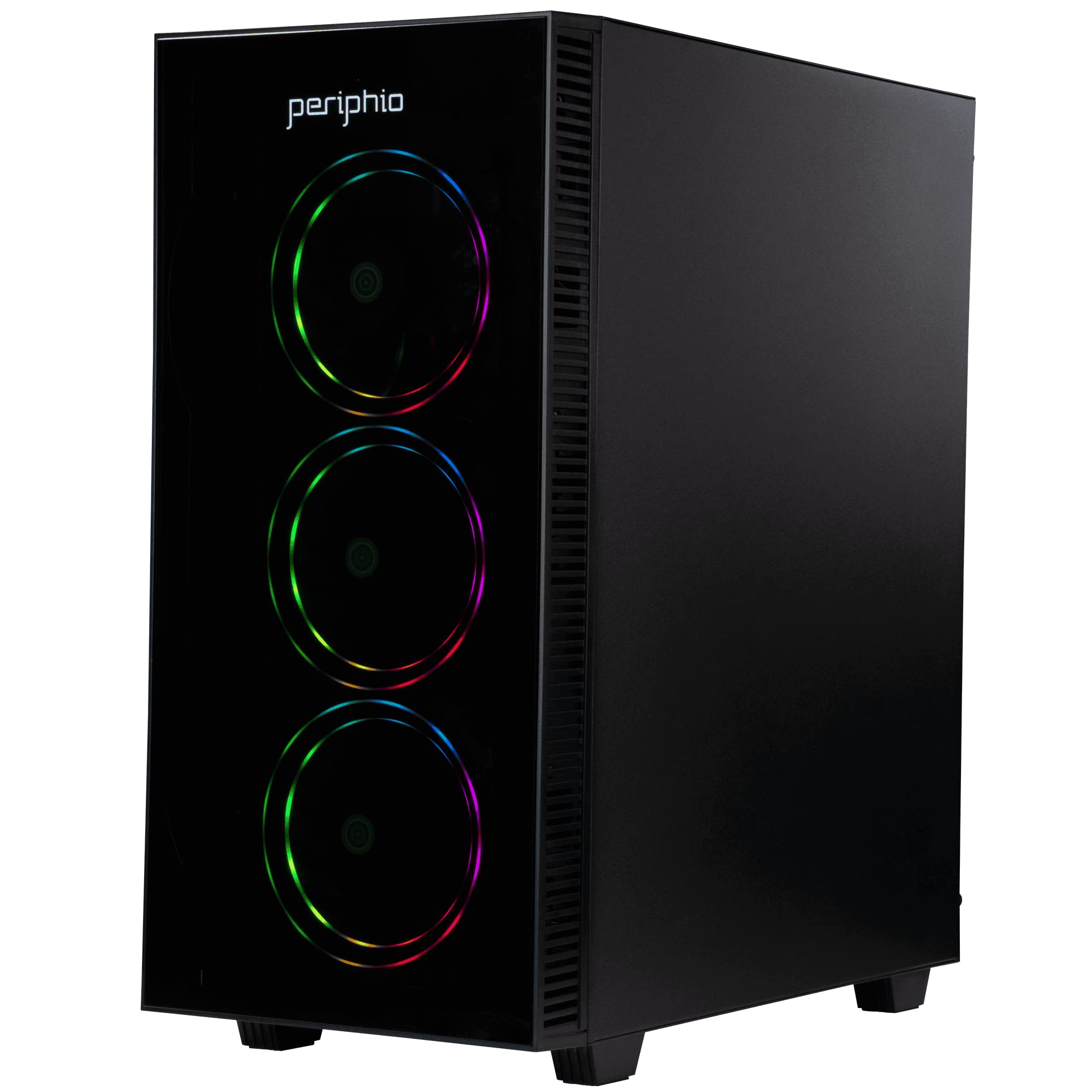Periphio Terra Prebuilt Gaming PC - AMD Radeon Vega 7 Graphics | Ryzen 5 4600G (4.2GHz Turbo) | 1TB M.2 NVMe SSD | 16GB DDR4 RAM | Windows 10 Gaming Desktop Computer | WiFi + BT, Black