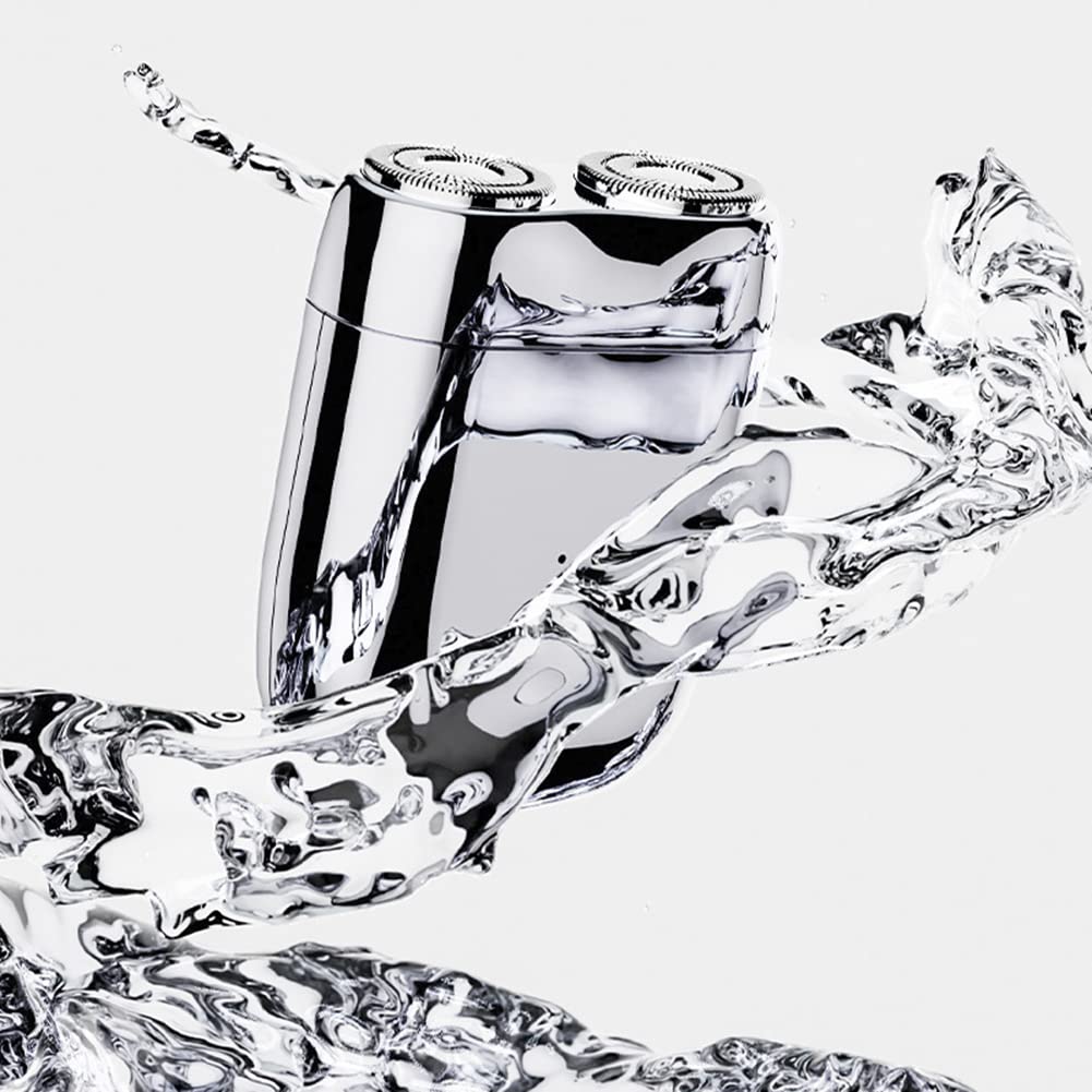 Waterproof Portable USB Men's Shaver - VALINK Double Head 3D Floating Rotary USB rechargeable Cordless Electric Razors Wet and Dry Use