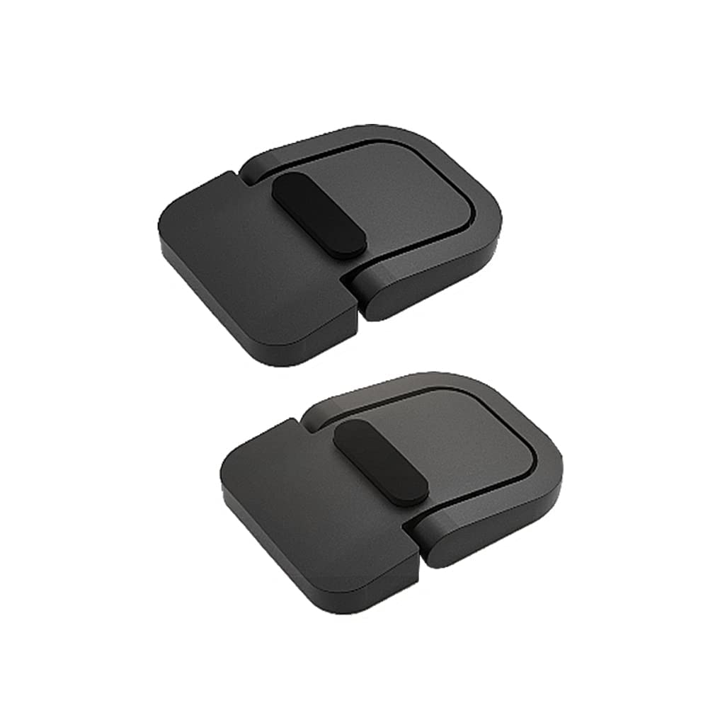 Qiveno 2Pcs Self-Adhesive Keyboard Stand for Desk, Portable Laptop Kickstand, Adjustable Laptop Stand Riser Feet Aluminum Stable for MacBook, 10-18" Laptop, iPad(Black)