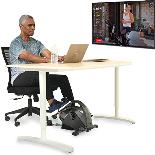 Prevention High Performance Under Desk Exercise Bike with Bluetooth Smart Cloud Fitness and Free APP[1149], grey/black