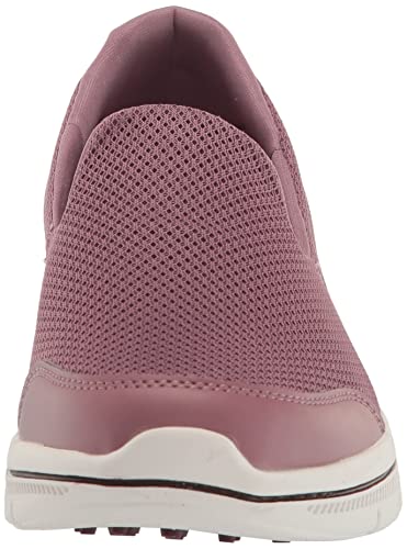 Skechers Women's Arch Walk Relaxed Fit Slip On Golf Shoe Sneaker, Mauve, 5.5