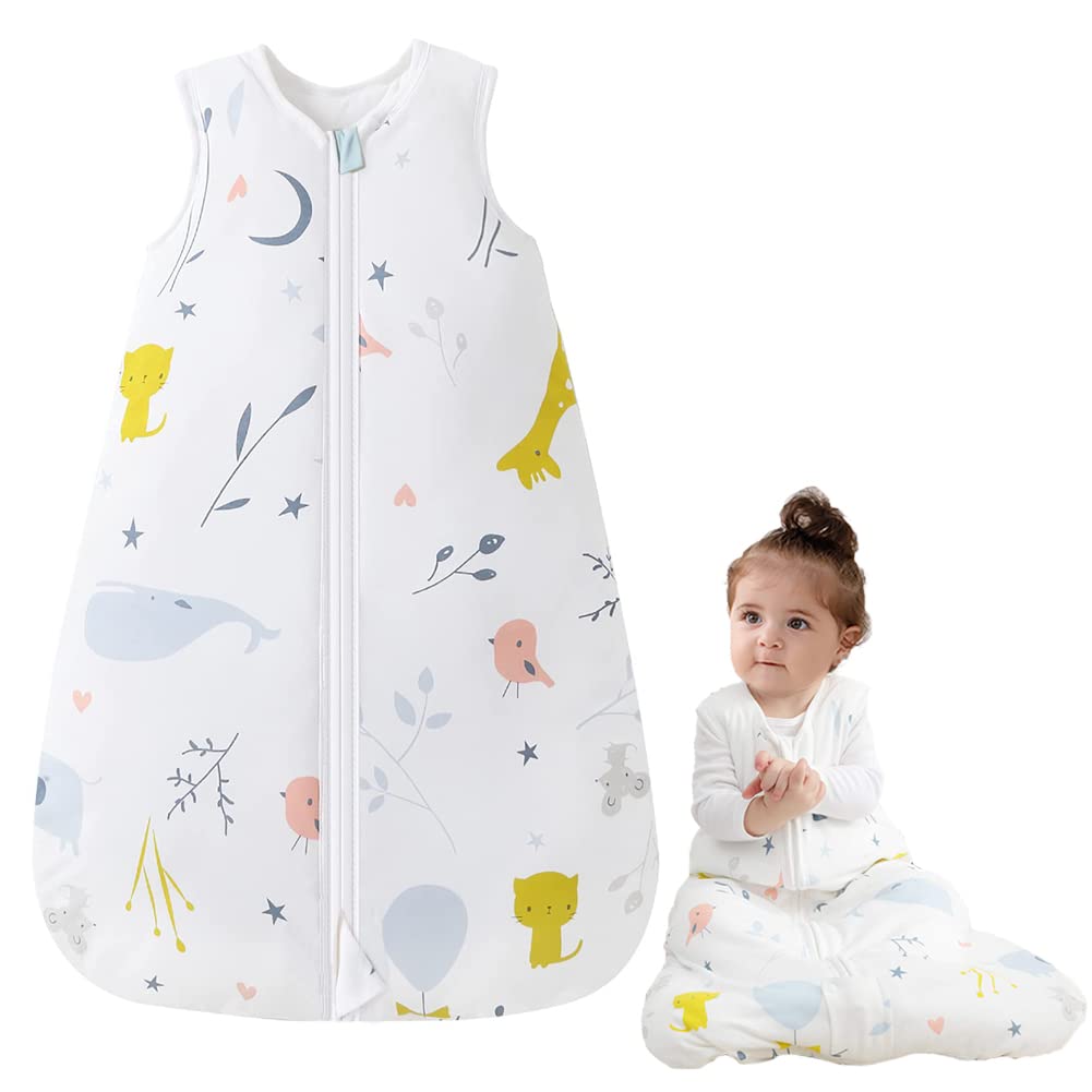 XIFAMNIY Tog 2.5 Baby Newborn Sleeveless Sleep Sack Cotton Wearable Blanket Swaddle Bag for Winter 0-24M