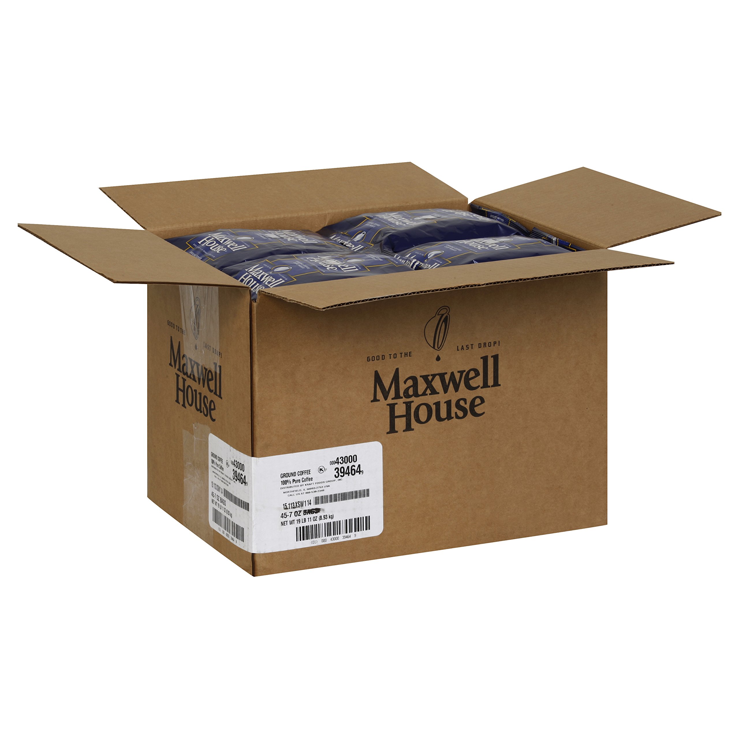 Maxwell House Cafe Roast Ground Coffee (7 oz. Bags, Pack of 45)