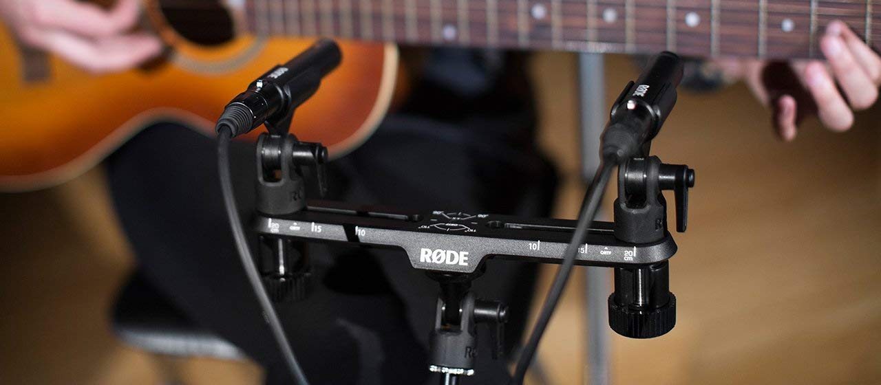 Rode M5 Compact 1/2" Condenser Microphone, Matched Pair & SB20 Stereo Array Spacing Bar Microphone Mount
