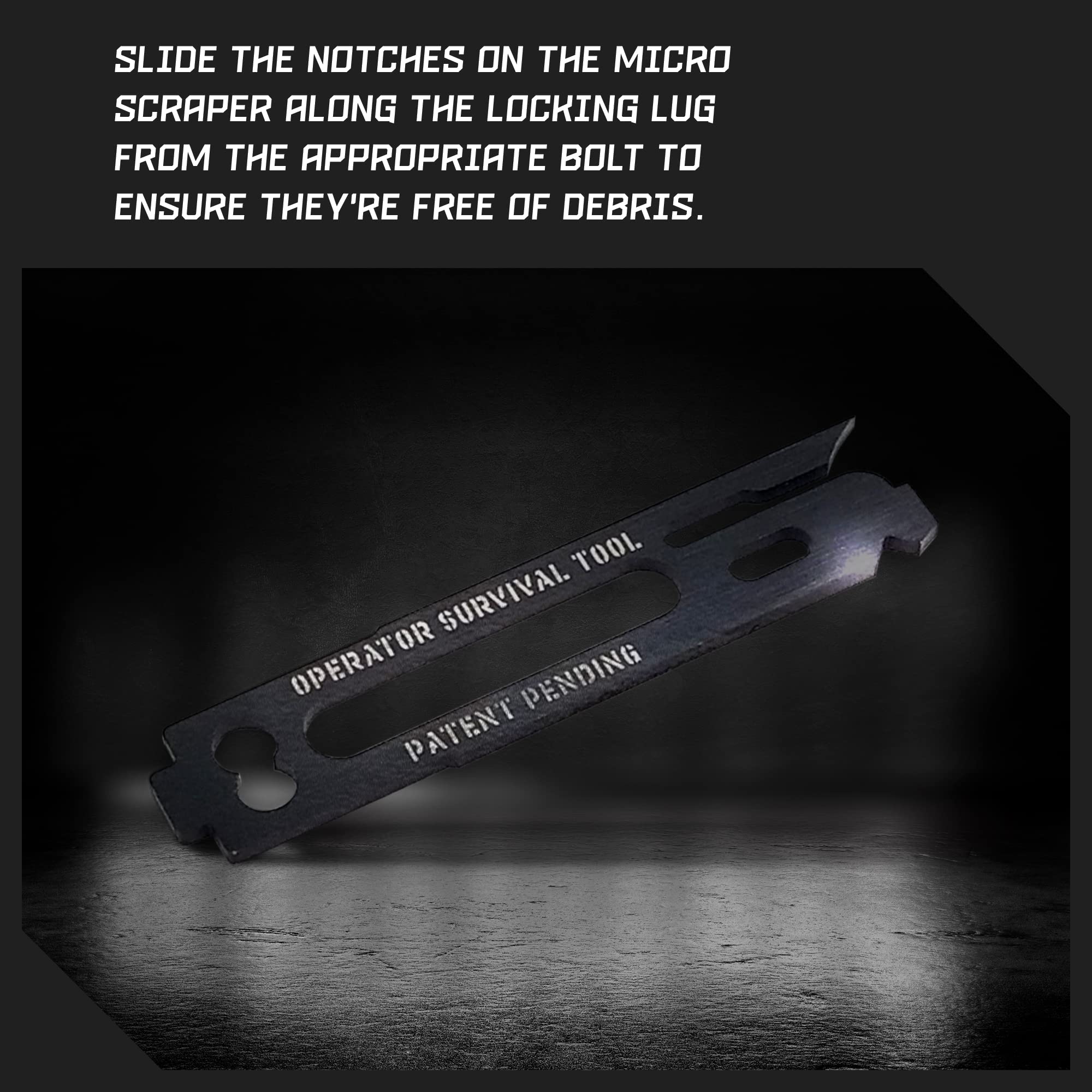 OST MINI CLEANING CARBON SCRAPER TOOL - Modern Sporting Gun Cleaning Tool - Carbon Remover for Guns Cleaning Kit Accessories Emergency Cleaning Tools - Compact Cleaner w/Shock Cord Attachment