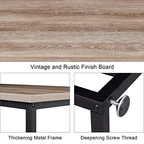 NXN-HOME Computer Desk,Modern Simple Study Writing Table,Sturdy Workstation for Home Office(Oak 47 inch)