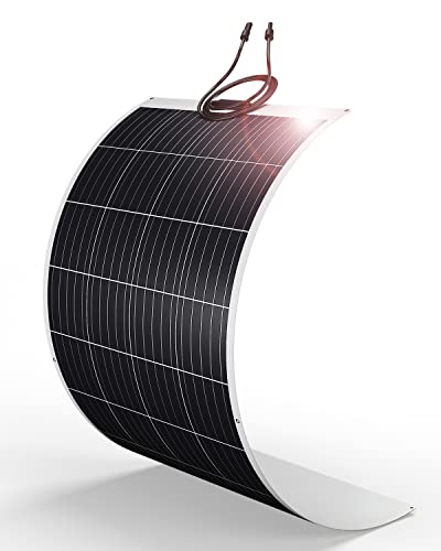 SUNTHYSIS Flexible Solar Panel 180W/12V, ETFE A-Grade Monocrystalline Solar Panels, Off-Grid Stable Output, 23% High Convert, 240°Bend Lightweight, for Marine Camping RV Cabin Van Car Uneven Surfaces