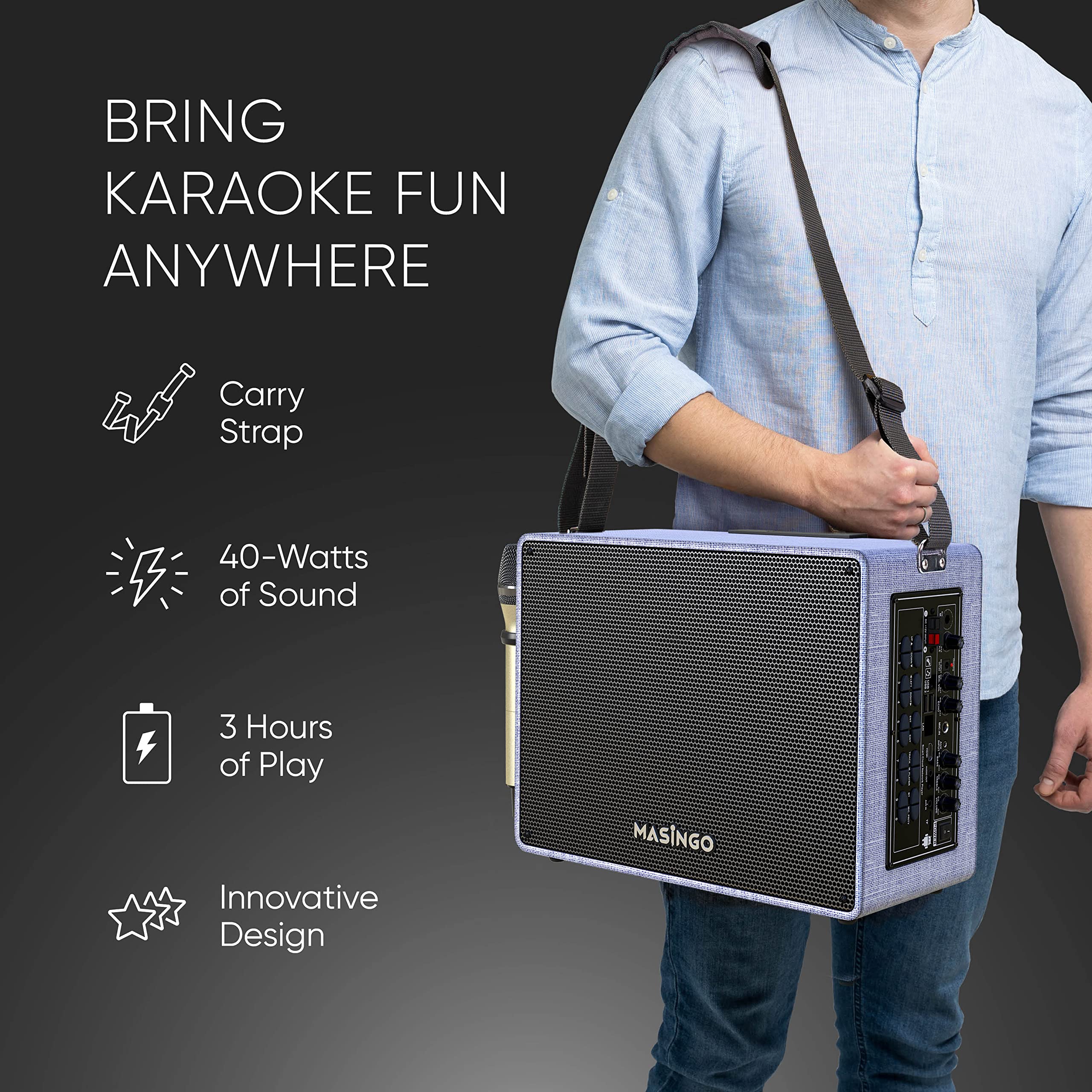 Professional Karaoke Machine with Lyrics Display Screen for Adults, 2 Wireless Microphones, Bluetooth Portable PA Speaker System Set with Built in 15" Touch Tablet with Android & WiFi, Alto X6 1.0