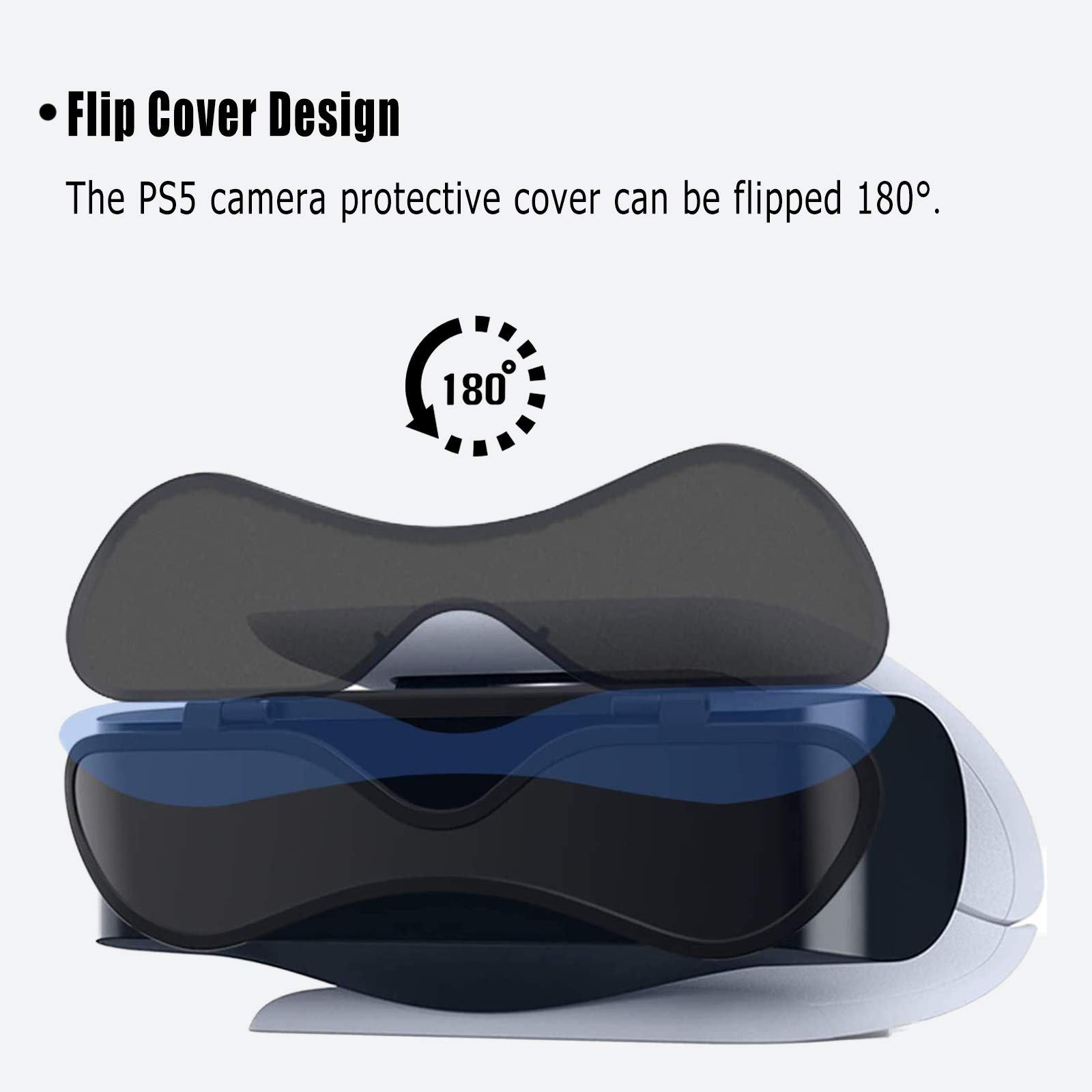 Privacy Cover for PS5 Camera DOBEWINGDELOU Lens Cover for Playstation 5 Privacy Protecting and Preventing Dirt Black (Camera NOT Included)
